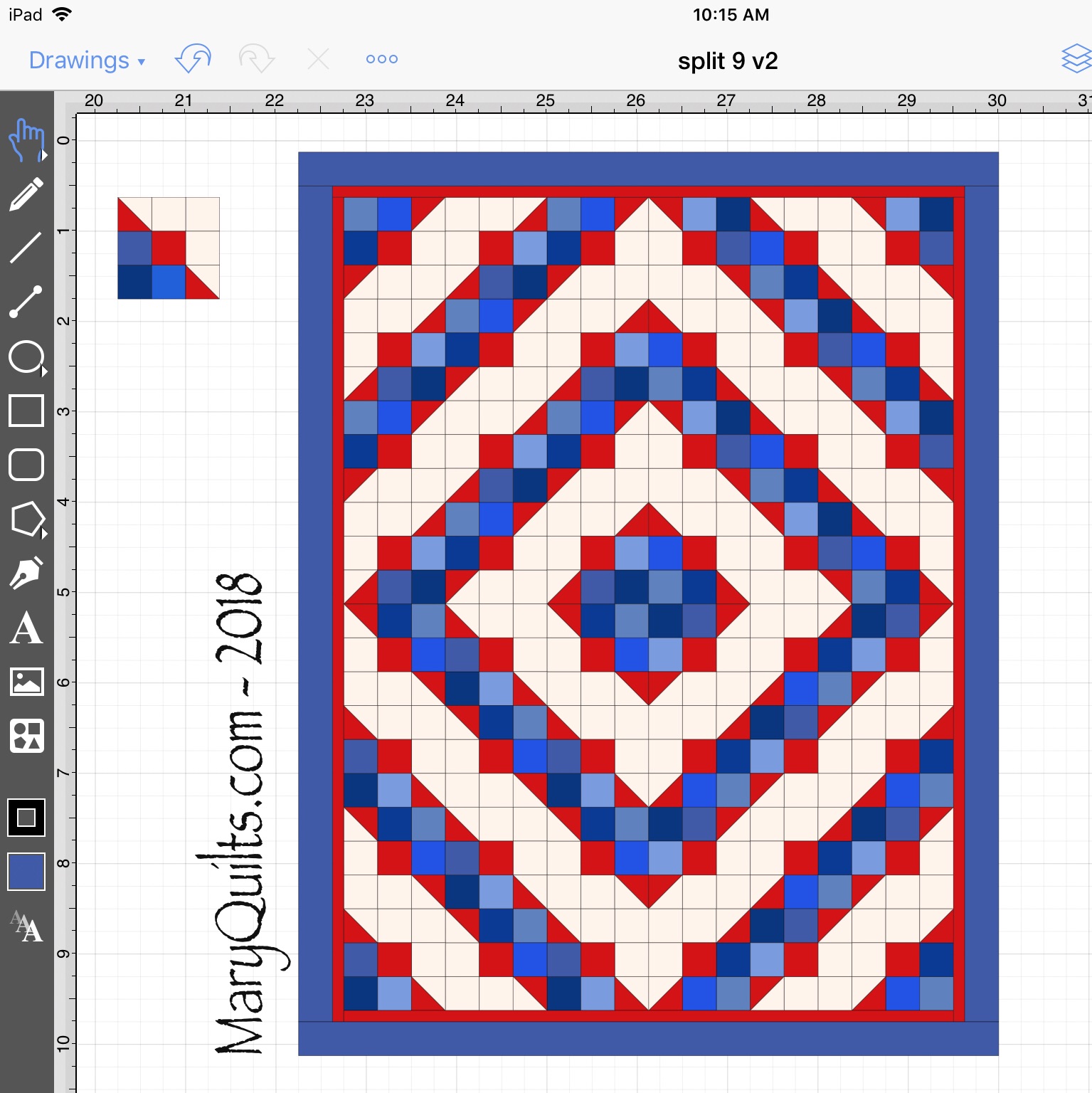 RWB Split 9 – MaryQuilts.com