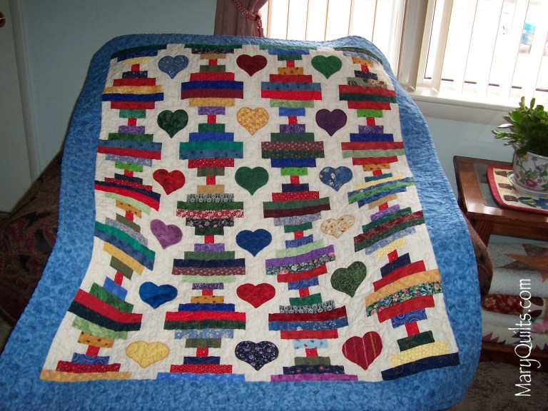 courthouse Steps and Hearts – MaryQuilts.com